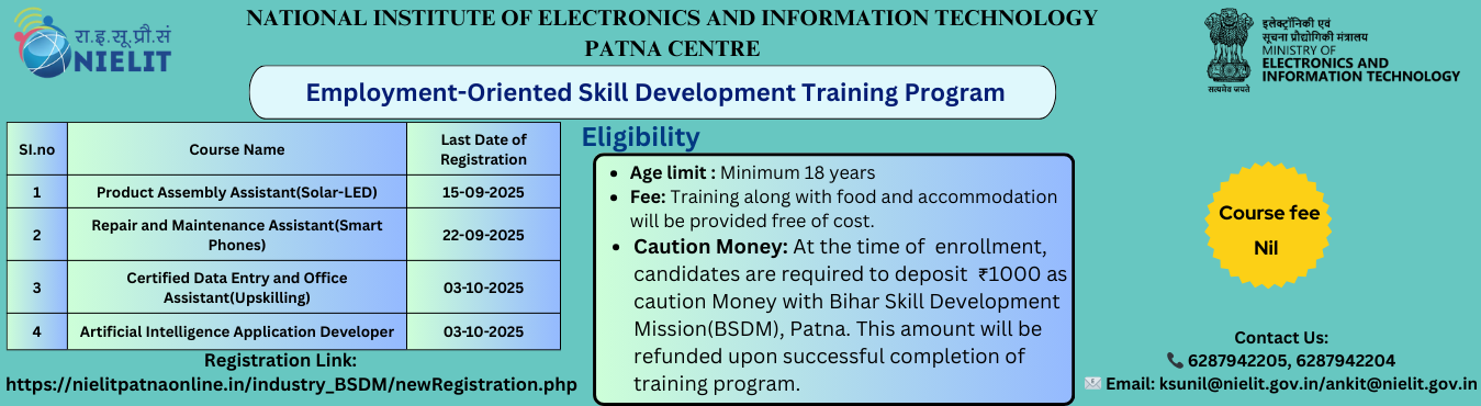 Government of India : National Institute of Electronics & Information ...